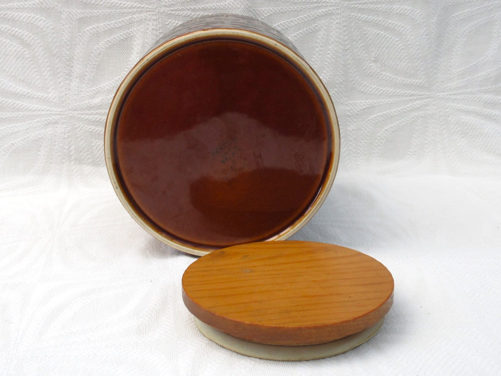 Vintage Hornsea Pottery Heirloom Flour Jar Brown Storage Container 1970s