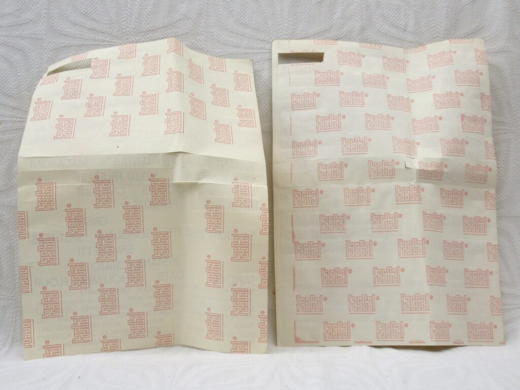 Vintage Original Tupperware Container Labels Light Brown 2 Sheets 1970s
