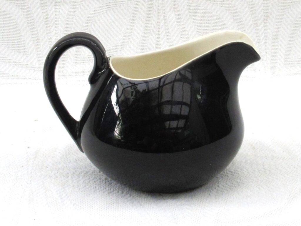 Vintage Ridgway Homemaker Milk Jug Black Glaze Woolworths 50s 60s
