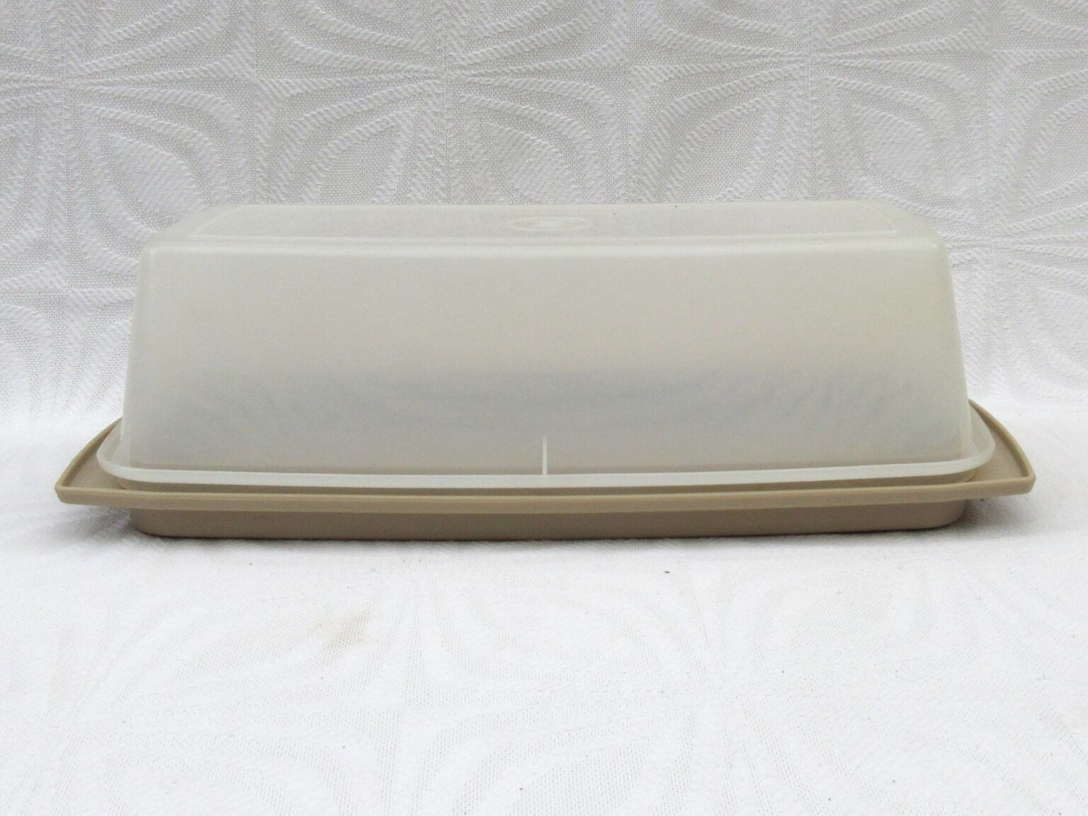 Vintage Tupperware Beige Rectangular Cheese Storage Container 70s 80s