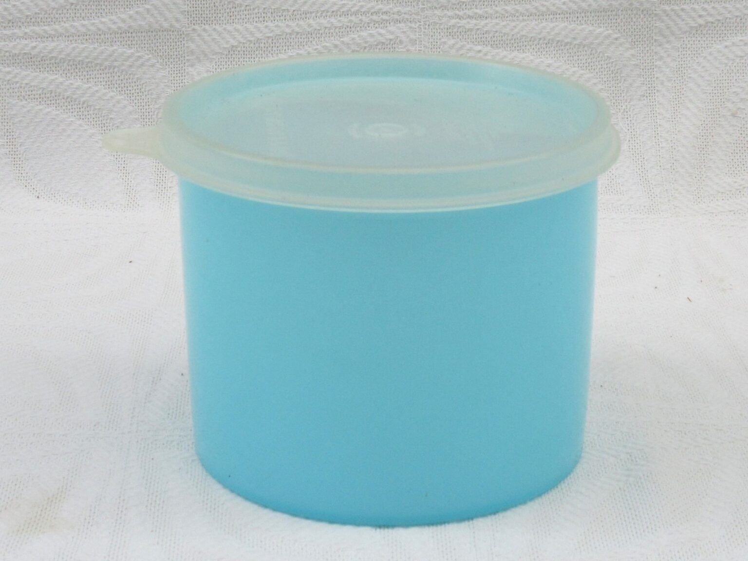 Vintage Tupperware Pastel Blue Small Round Storage Container 60s 70s