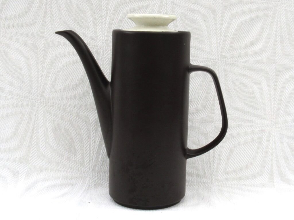 Vintage J&G Meakin Studio Maidstone Bianca Coffee Pot 70s Black White