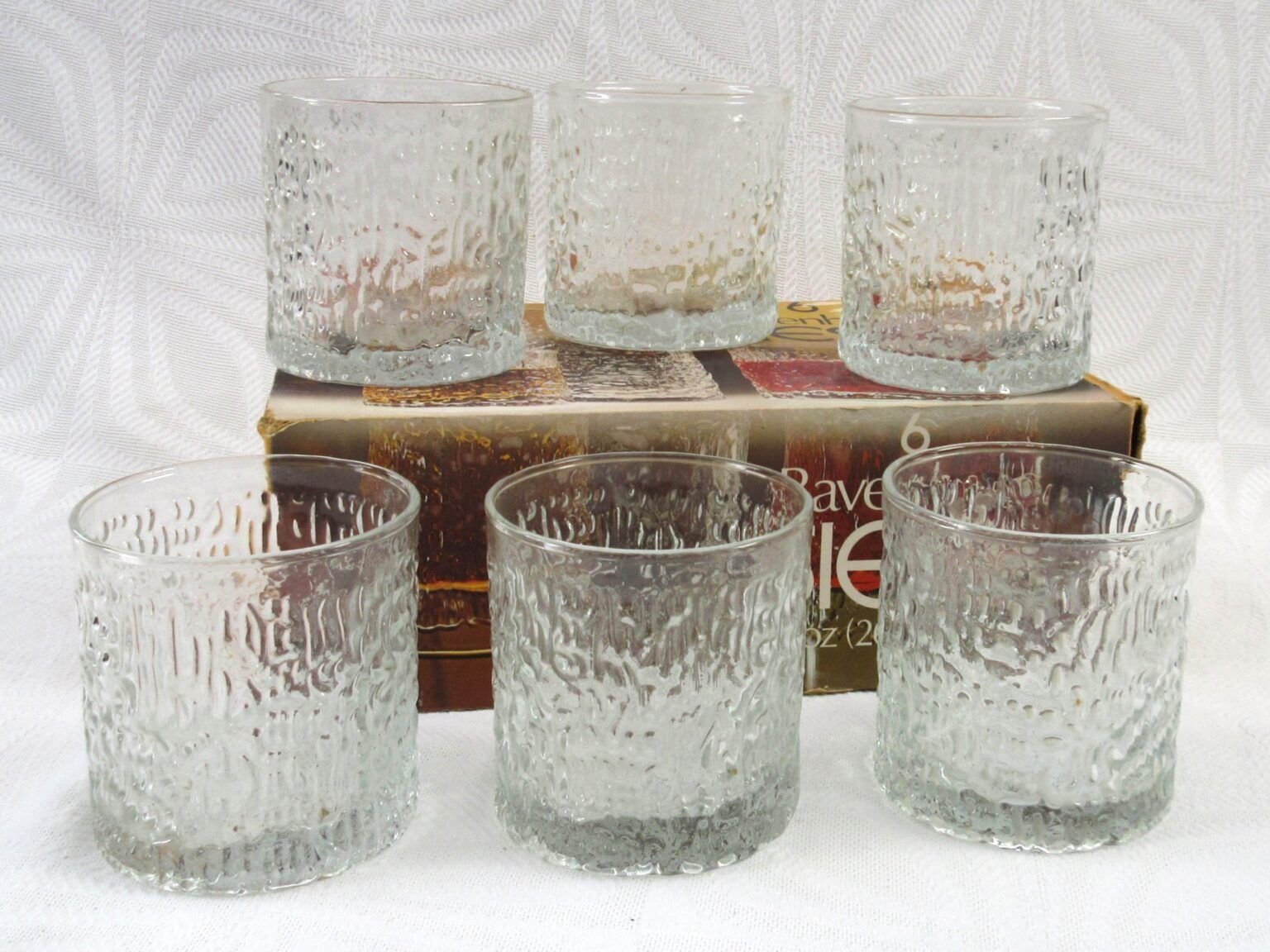 Vintage Ravenhead Siesta Whisky Glasses x6 Boxed 1970s