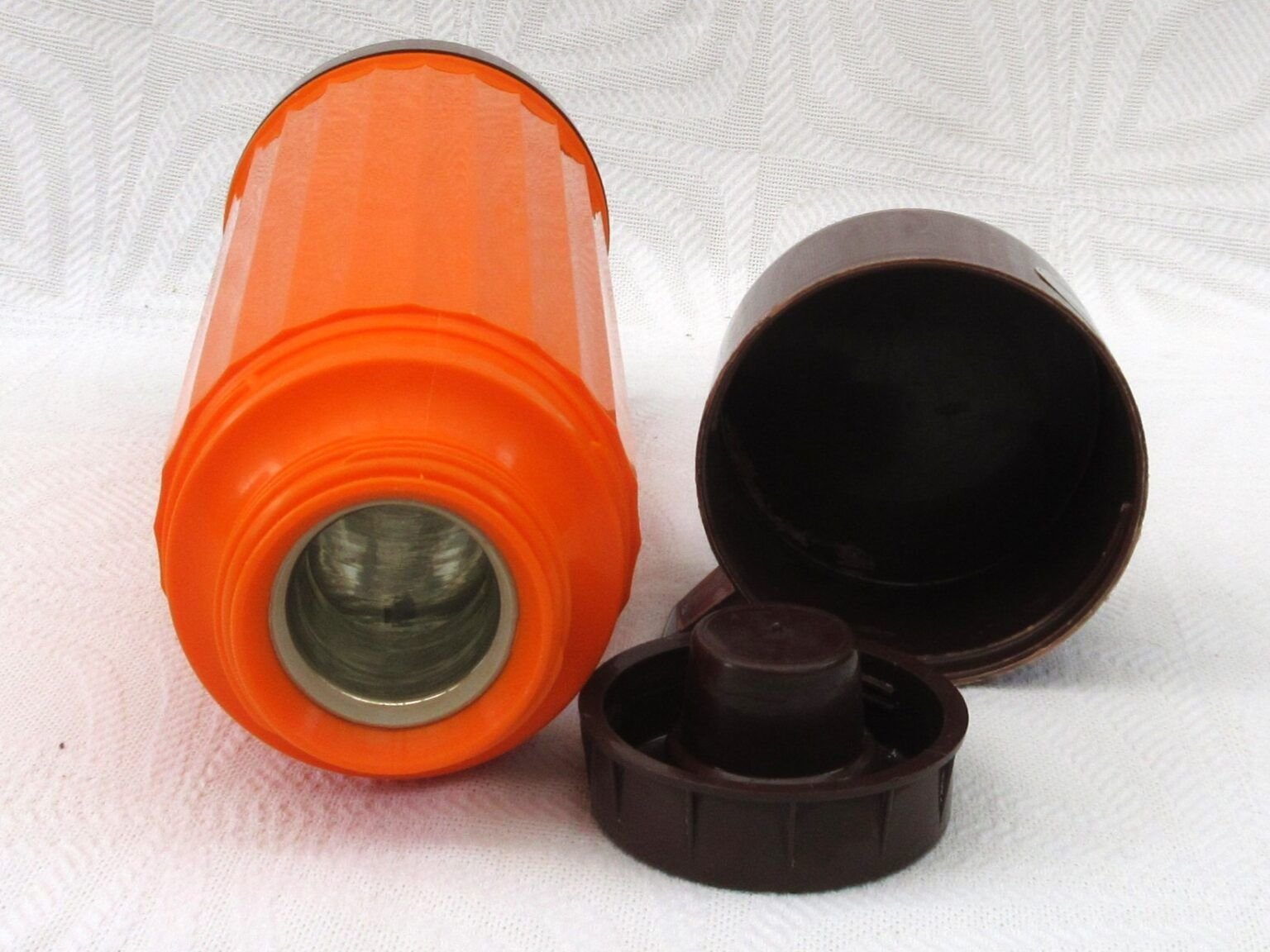 Vintage Orange Brown Aladdin Vacuum Flask Campervan Accessories 70s